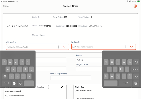 Keyboard Split/Merge/Dock – RepZio - iPad / iPhone Sales App